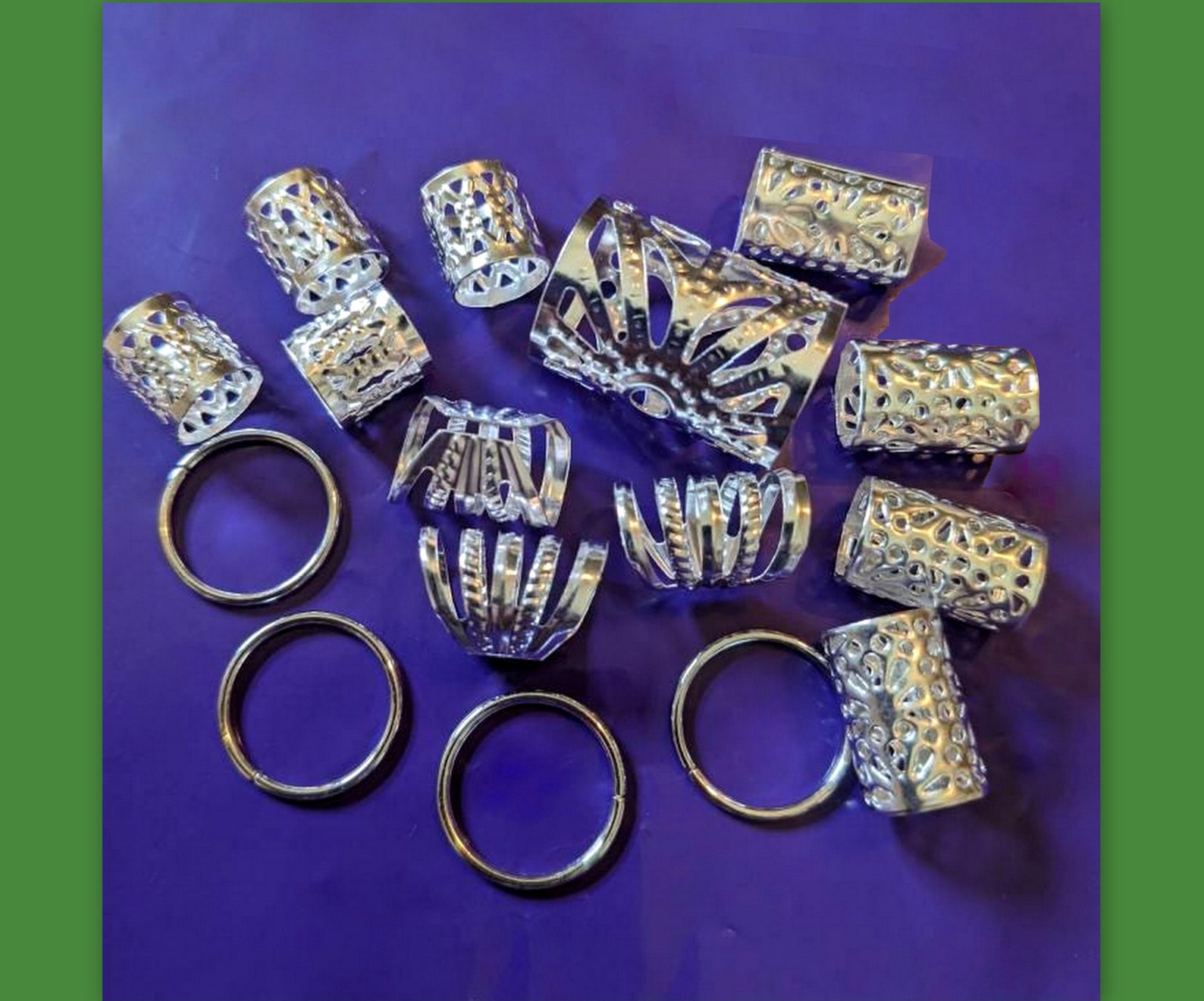 Set of 16 Variety of Hair Beard Dreadlocks Cuffs Rings Mixed - Etsy