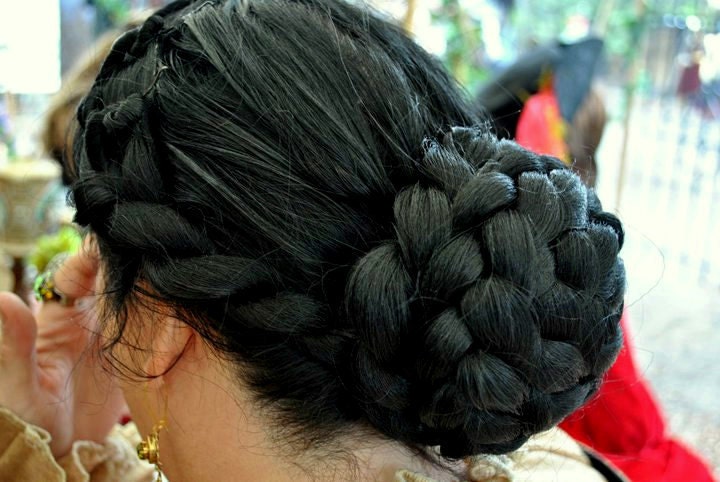 Wedding Bridal Hairpiece Accessory Hair Bun Wedding Hair Style | Etsy