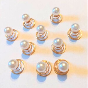 Pearl Wedding Bridal Mini Petite Twist Hair Spins Dance Hair Jewelry ...