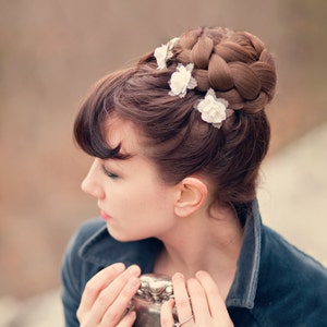 Bridal Hair Wedding Hairpiece Ballet Bun Cover Hair Style Chignon Updo ...