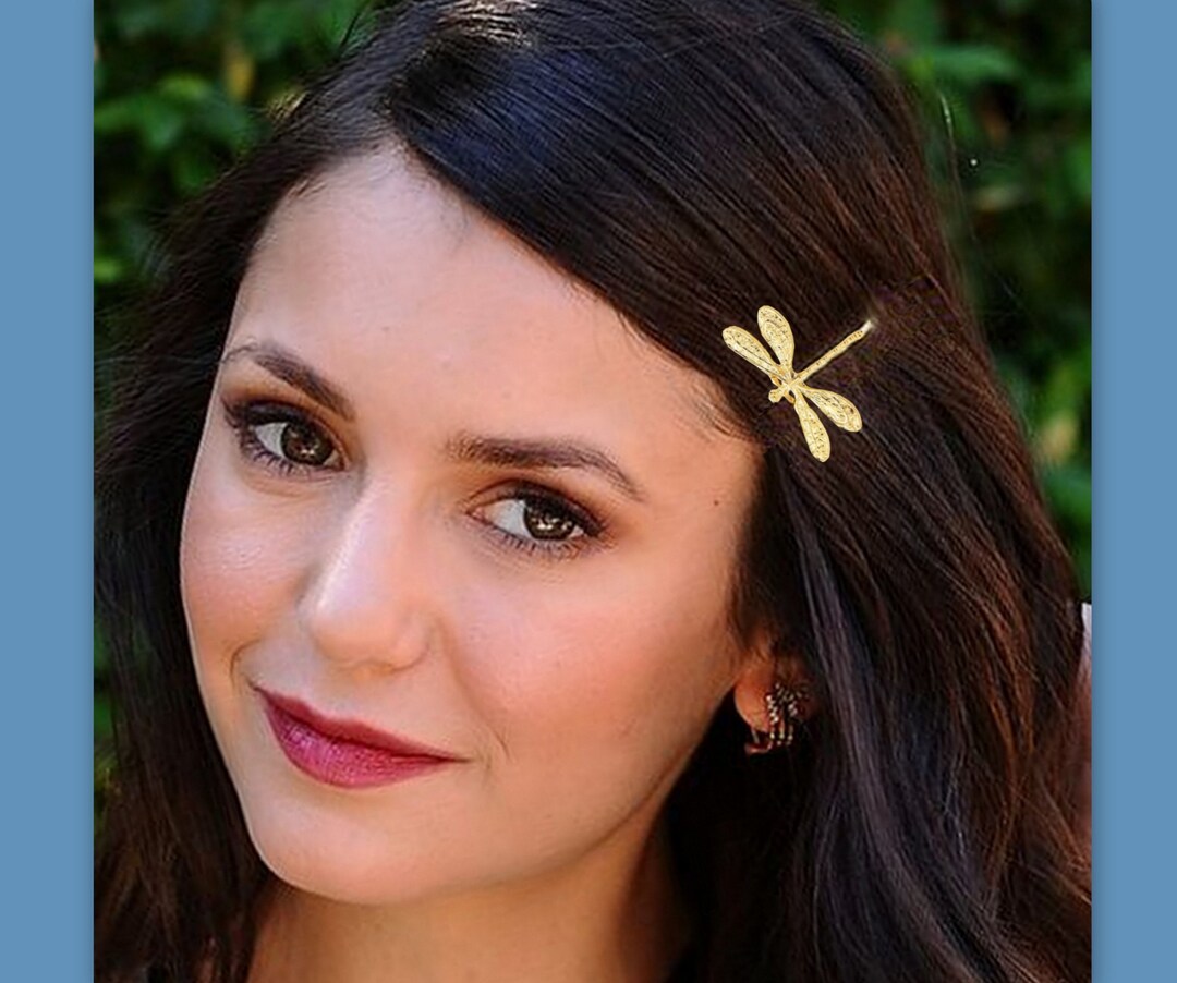 Dragonfly Hair Clip Bobby Pin Gold Silver Metal Dragonfly Hair Pins ...