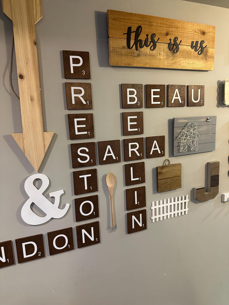 Scrabble Letters Wall Art Decal - Etsy