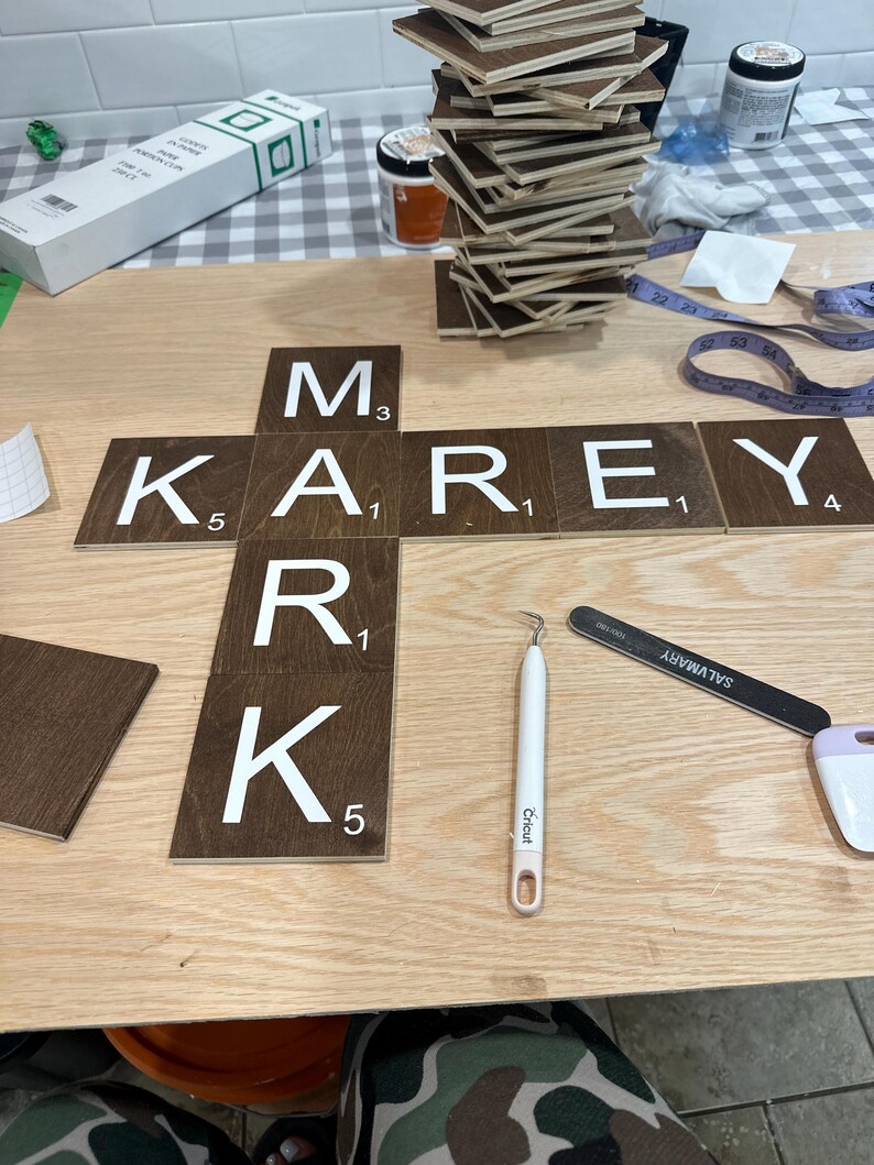 Scrabble Letters Wall Art Decal - Etsy