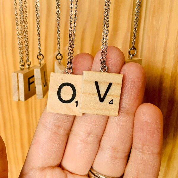 Scrabble Necklace - Etsy
