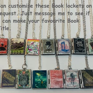 Book Locket Necklace, Novel Story Pendant - Etsy