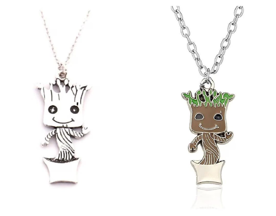 Groot Necklace, Cute Baby Groot Pendant Necklace - Etsy