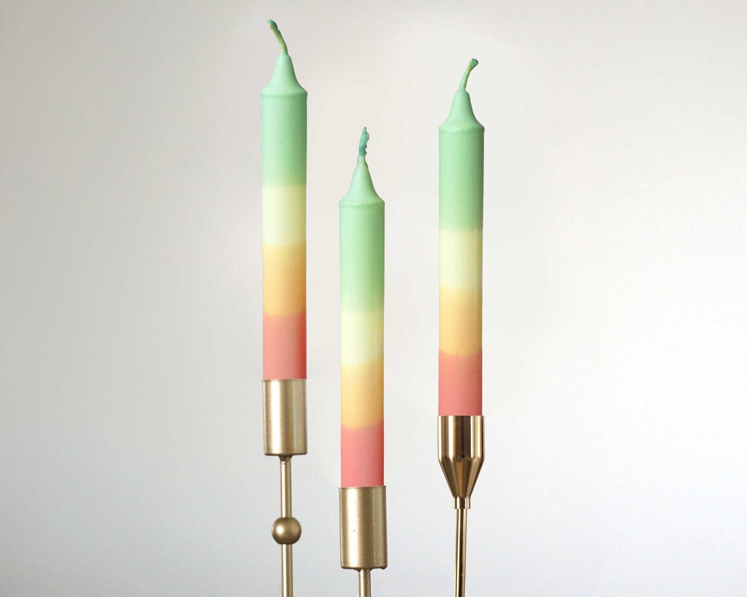 Ombre Candles Pack of 3, Sunset Candles , Gradient Candles, Taper ...