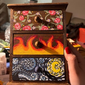 Hand-painted Feyre Inspired Chest of Drawers/ ACOTAR Dresser Three ...