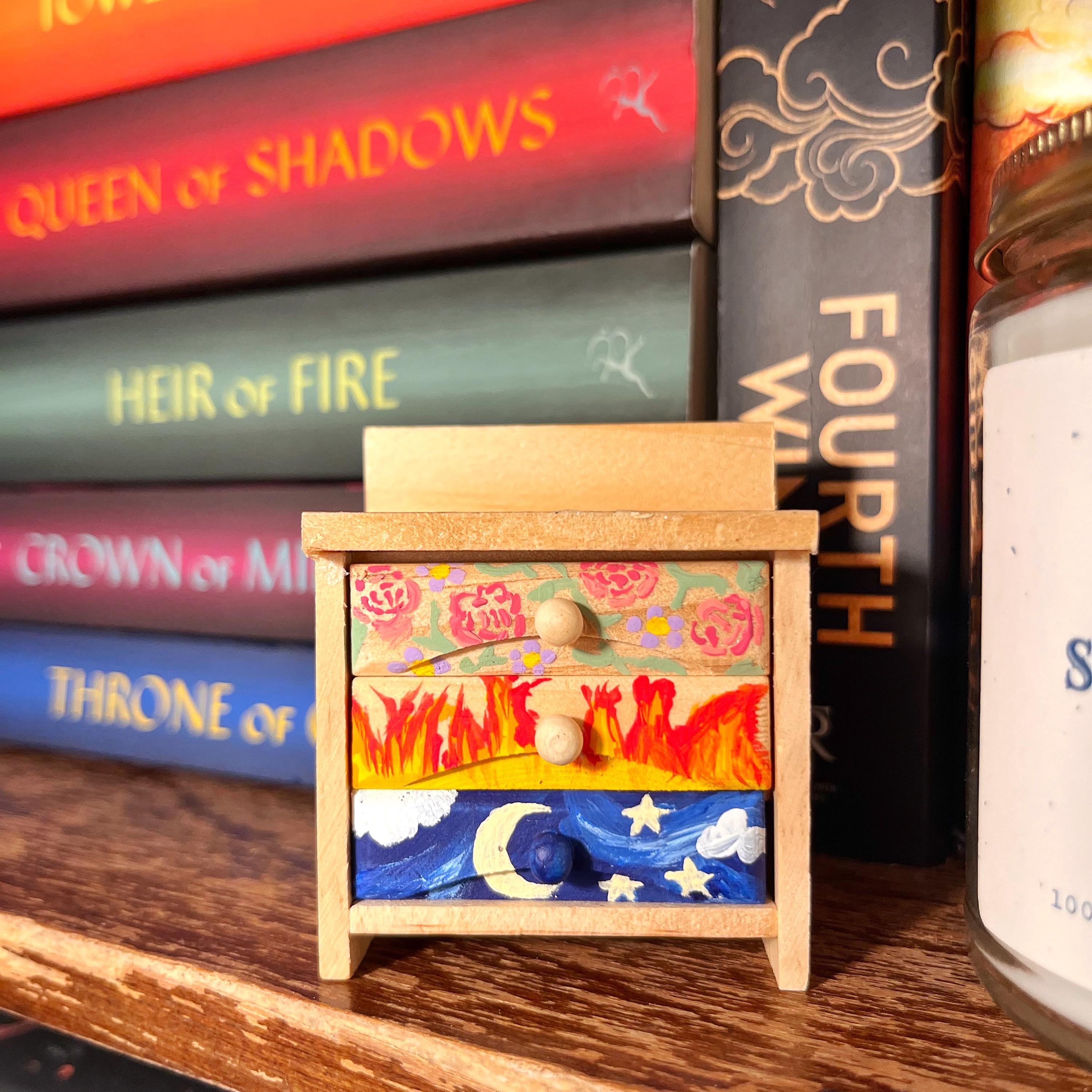 Hand-painted Feyre Inspired MINI Chest of Drawers/ Dresser ACOTAR - Etsy