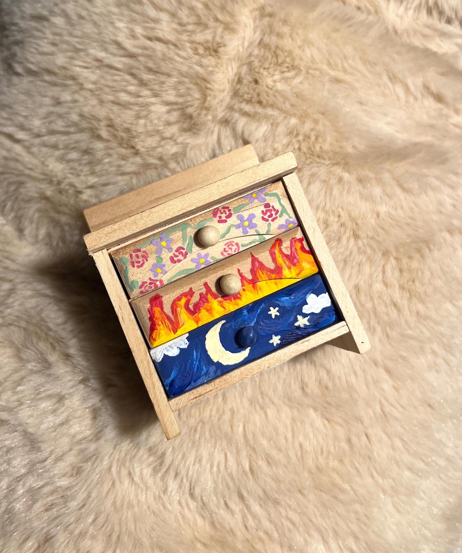 Hand-painted Feyre Inspired MINI Chest of Drawers/ Dresser ACOTAR - Etsy