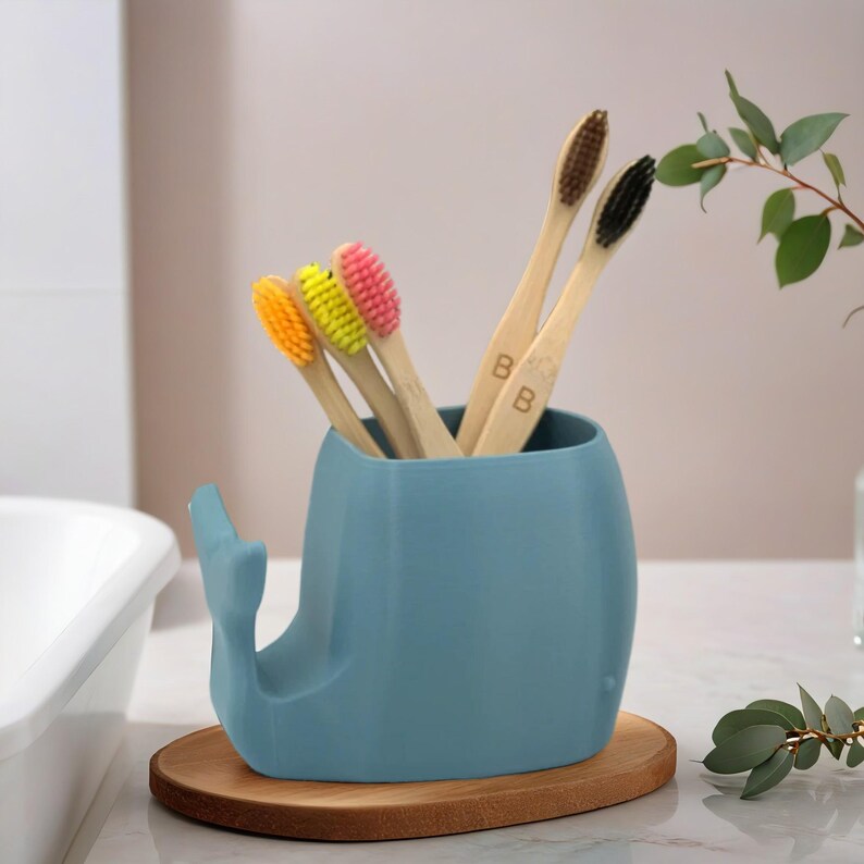 Whale-shaped 3D Printed Organizer – Eco-friendly Multifunctional Holder ...