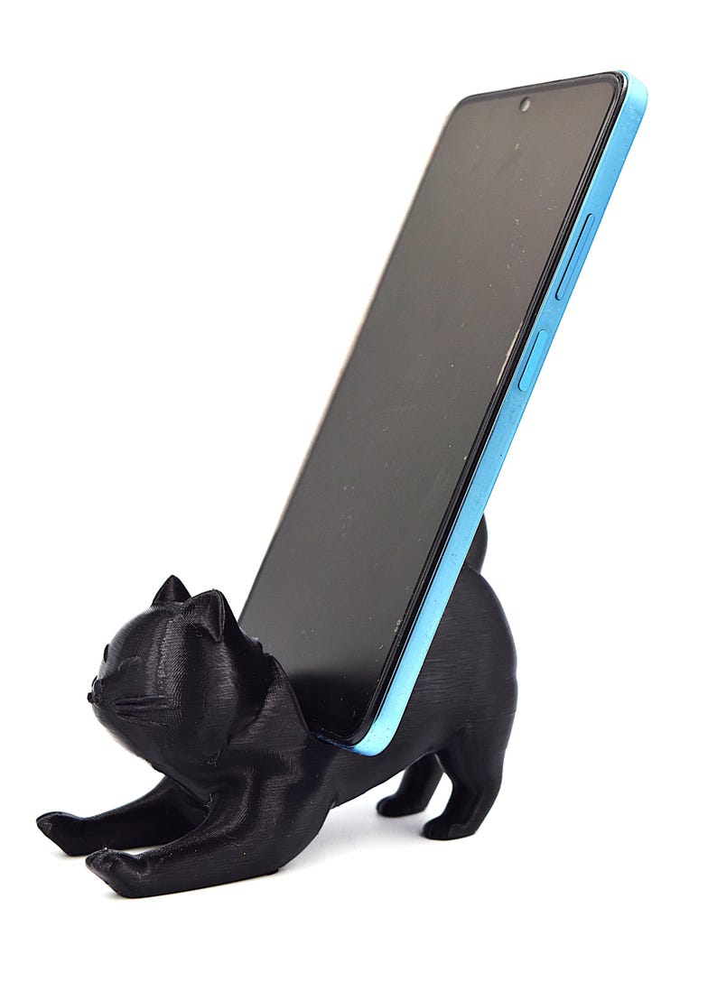 Stretching Cat Phone Holder–cute PLA 3D Printed Desk Stand for ...