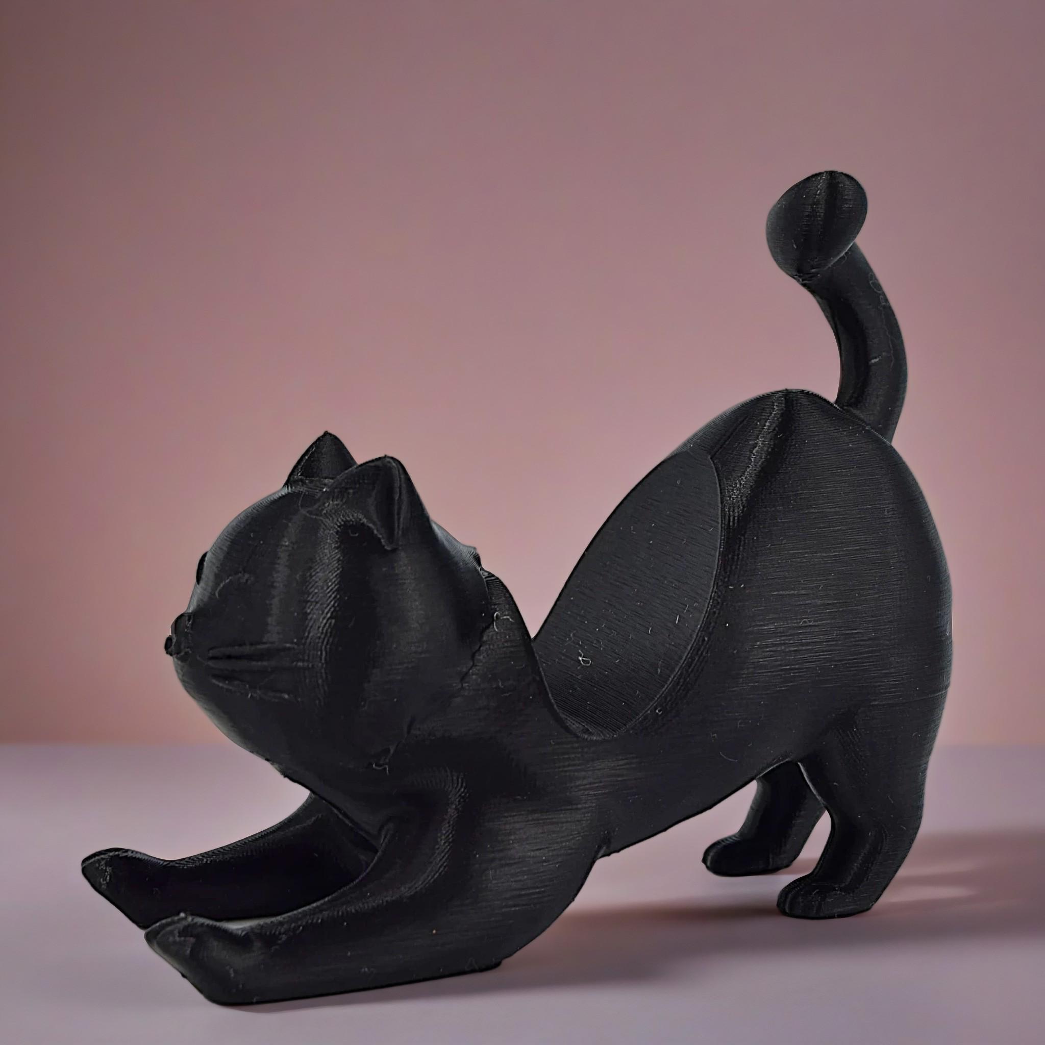 Stretching Cat Phone Holder–cute PLA 3D Printed Desk Stand for ...