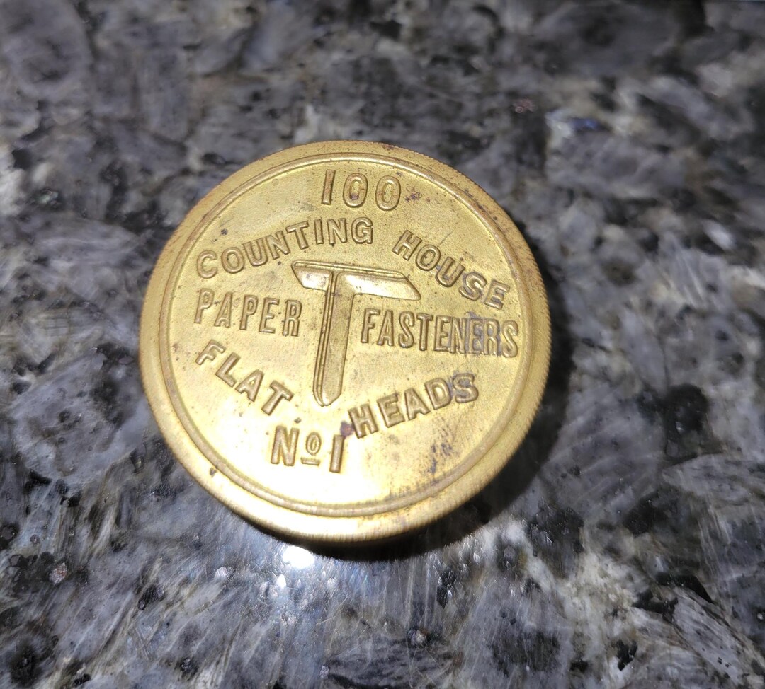 Vintage Paper Fasteners Container - Etsy