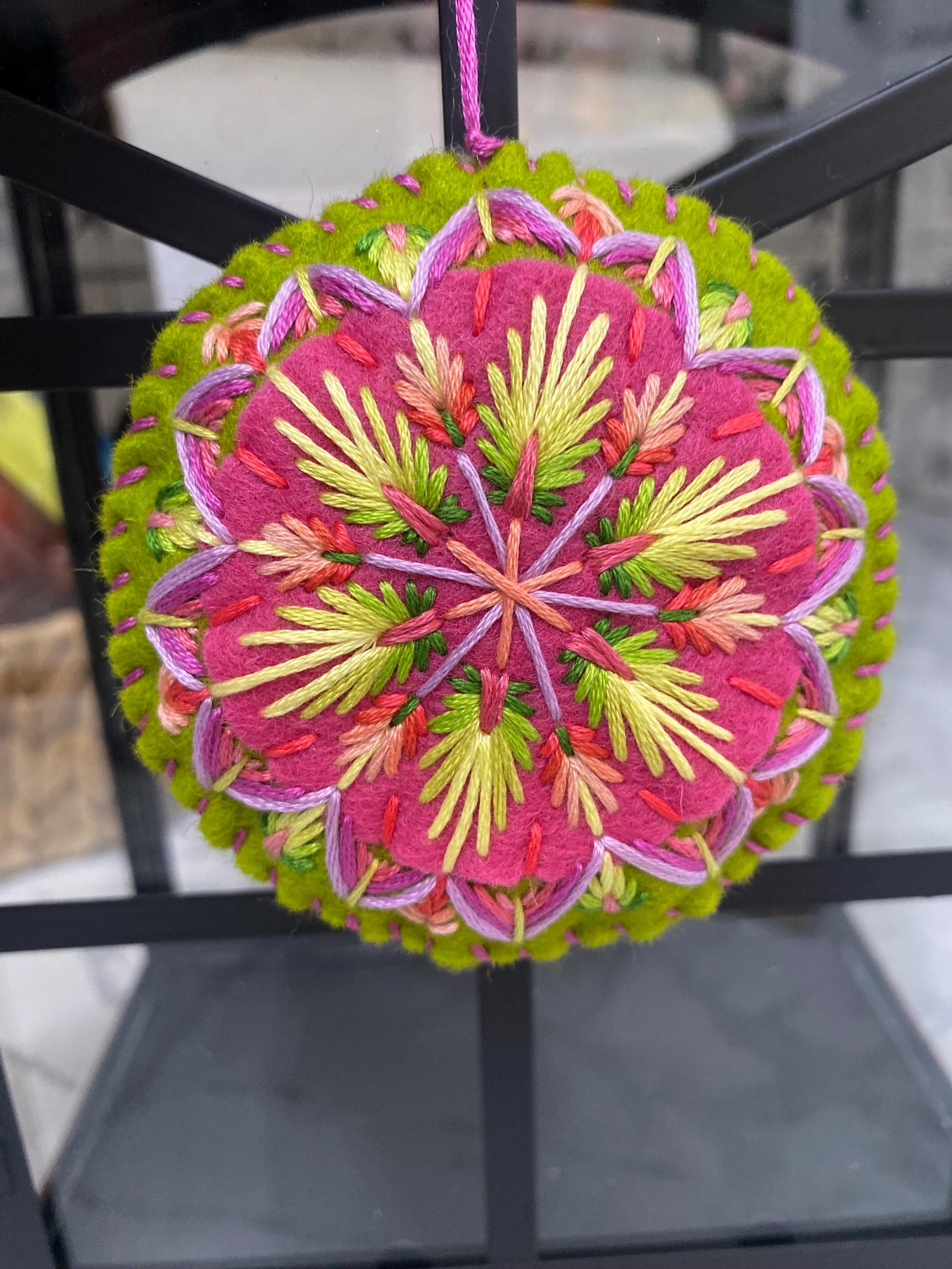 Handmade Embroidered Christmas Ornament - Etsy