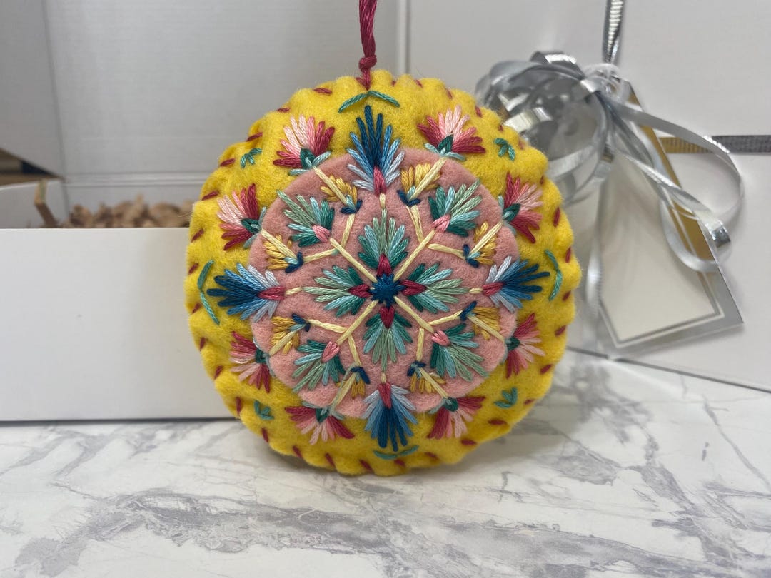 Handmade Embroidered Christmas Ornament - Etsy