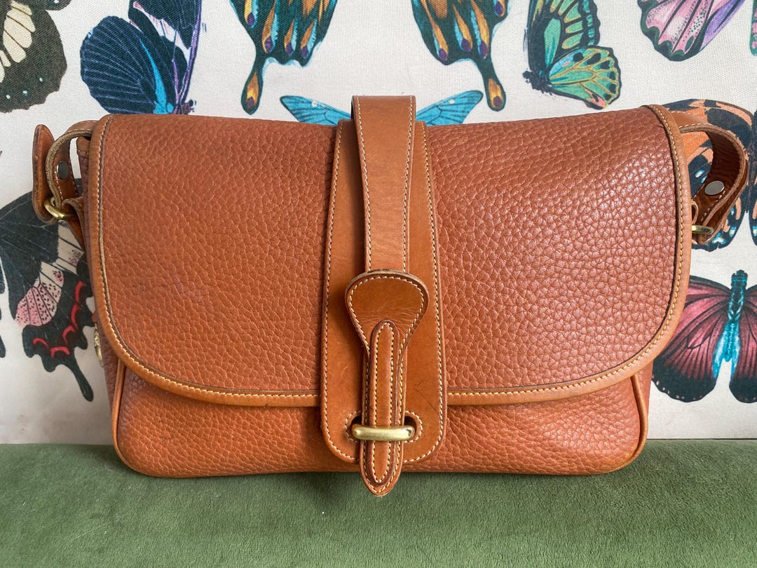 Vintage Dooney & Bourke London Tan Leather Crossbody Bag - Etsy Australia