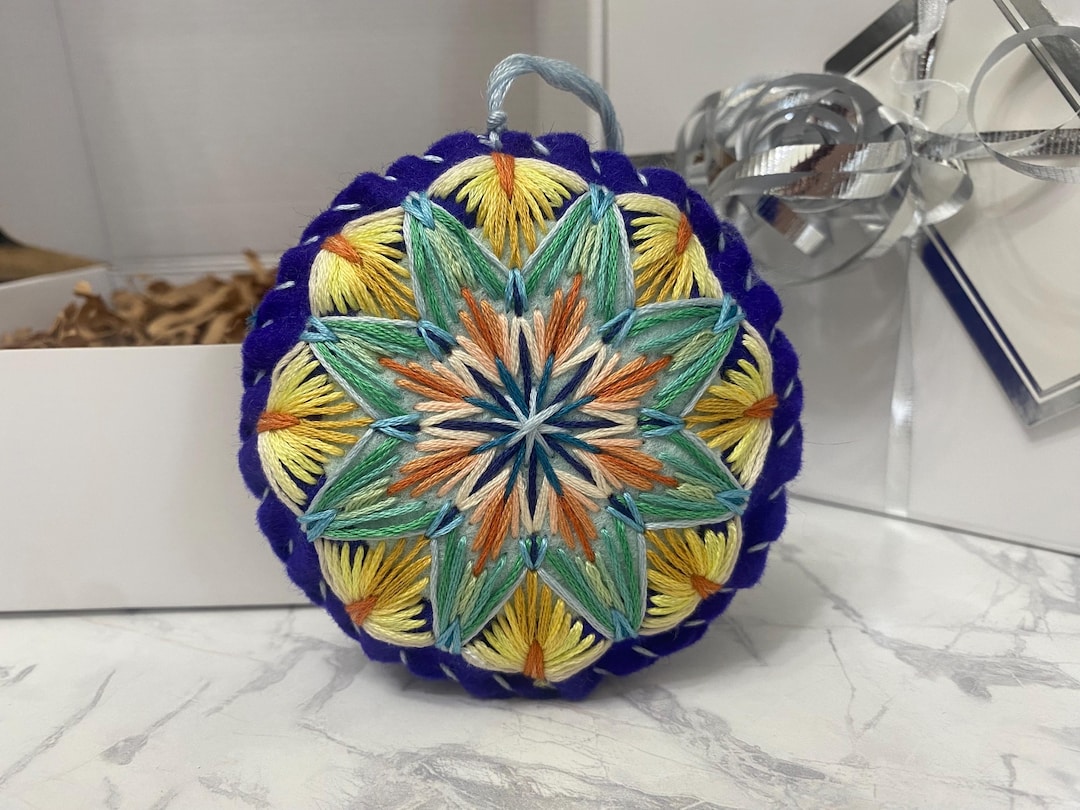 Handmade Embroidered Christmas Ornament - Etsy