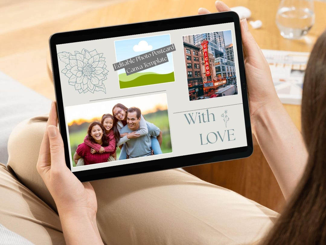 Editable Photo Postcard | Canva Template | Digital Photo Card - Etsy UK