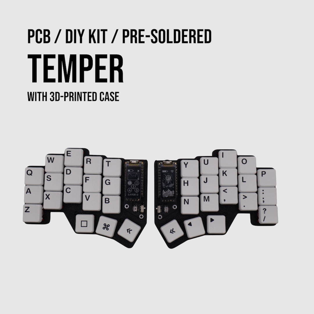 Pre-soldered Temper Keyboard (low Profile 36 Keys Split Keyboard) - Etsy