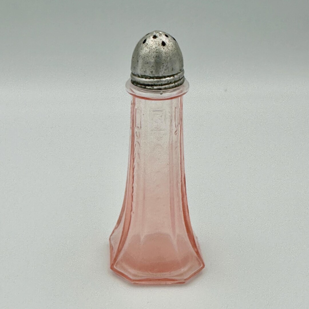 Vintage Pink Depression Glass | Elegant Princess Salt Shaker | Rare ...