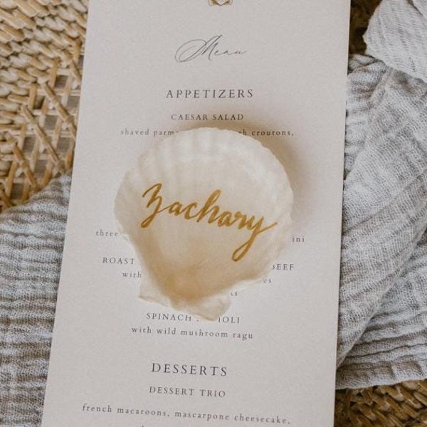 Sea Shell Place Card - Etsy