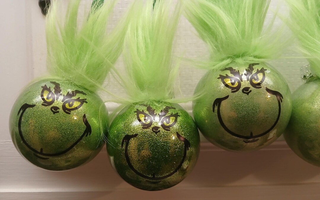 Grinch Ornament With Fluffy Hair. Have It Personalized - Etsy