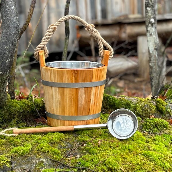 Wooden Sauna Bucket Bath - Etsy