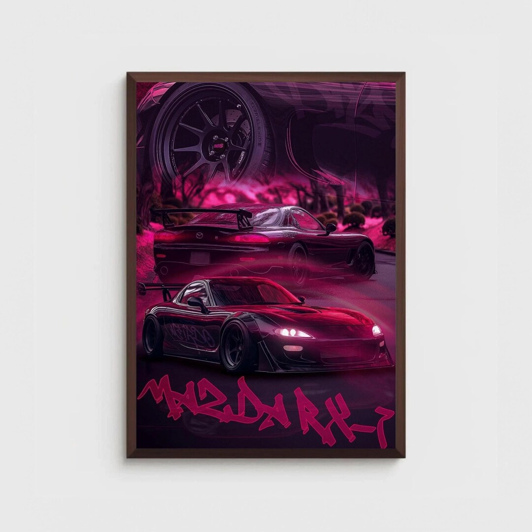 Mazda RX7 Poster, Mazda RX7 Print, Mazda RX7 Wall Art, Mazda Poster ...