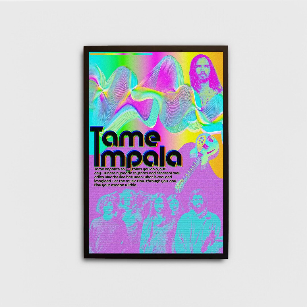 Tame Impala Poster, Tame Impala Print, Tame Impala Wall Art, Tame ...