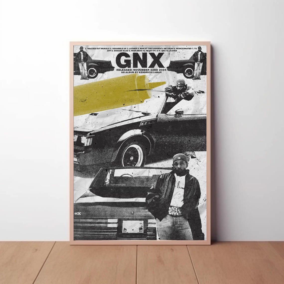 Kendrick Lamar GNX Album Poster, Kendrick Lamar Poster, Kendrick Lamar ...