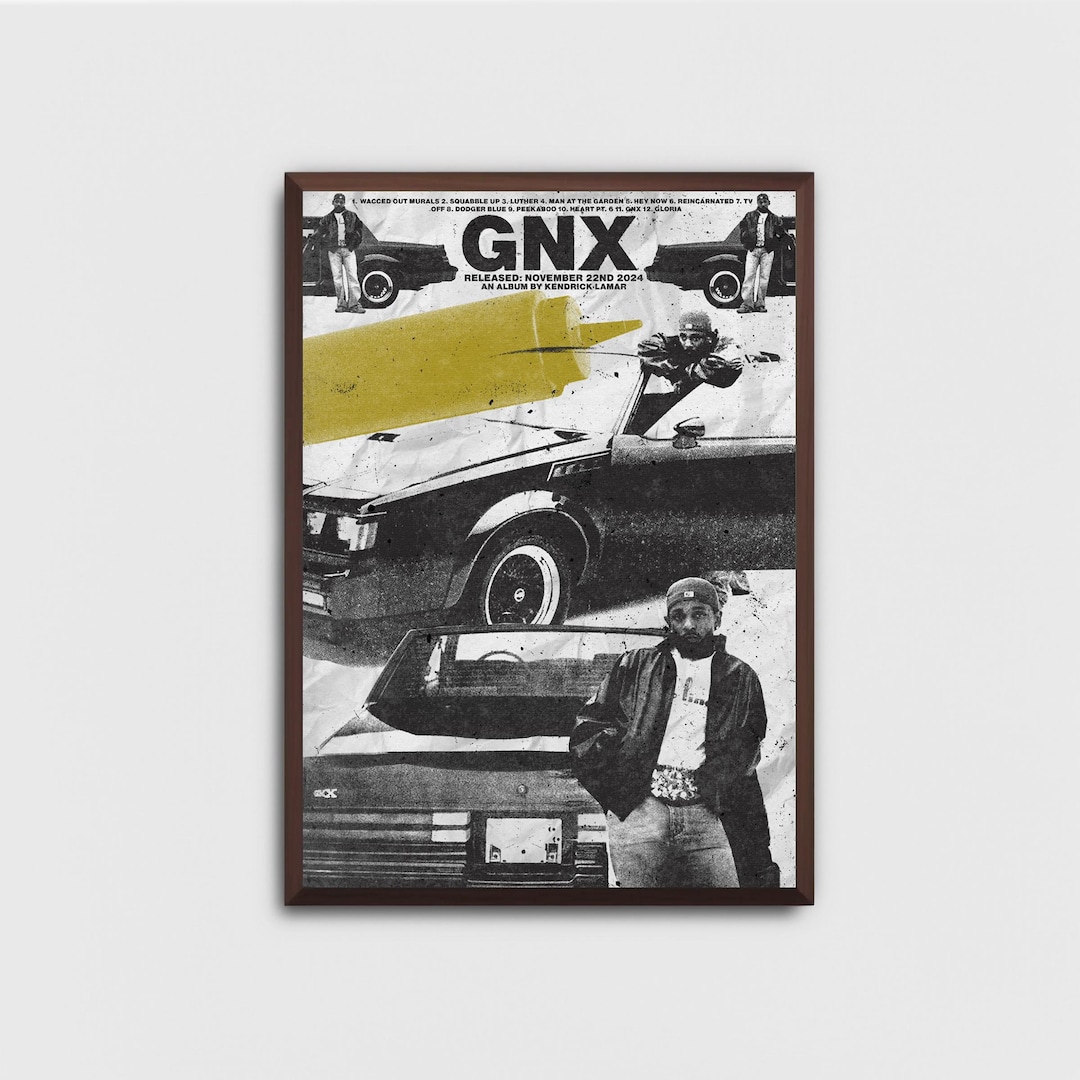 Kendrick Lamar GNX Album Poster Digital Download, Kendrick Lamar Poster ...