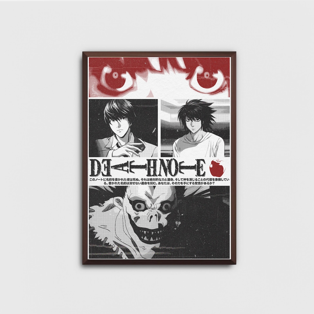Death Note Poster, Death Note Print, Death Note Anime Poster, Death ...