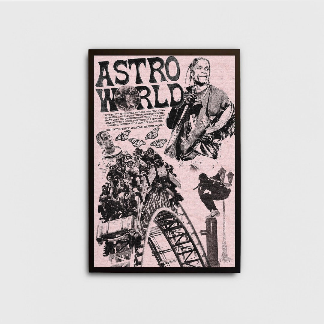 Travis Scott Astroworld Poster, Travis Scott Decor, Travis Scott Print ...