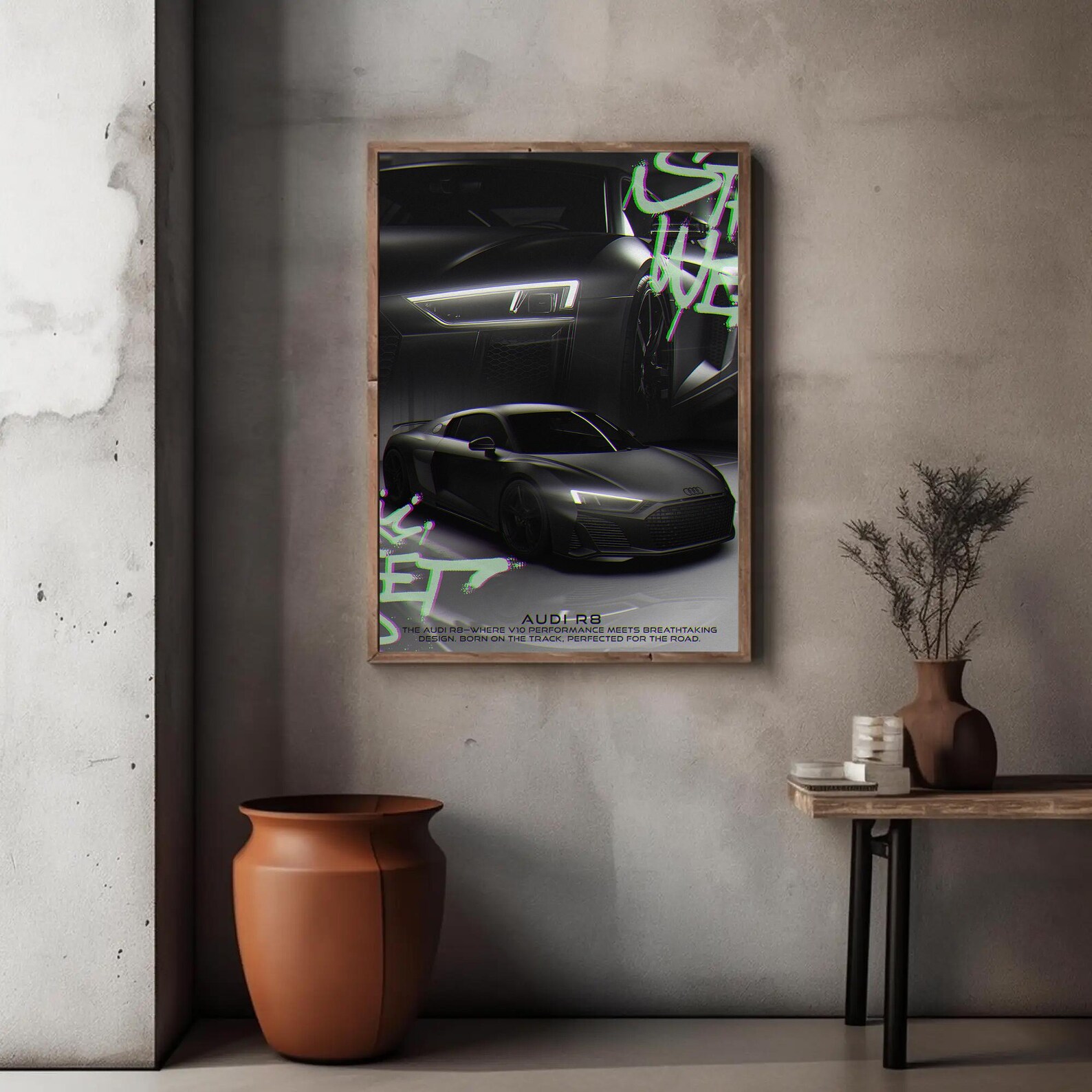 Audi R8 Sports Car Poster, Audi R8 Poster, Audi R8 Print, Sports Car ...