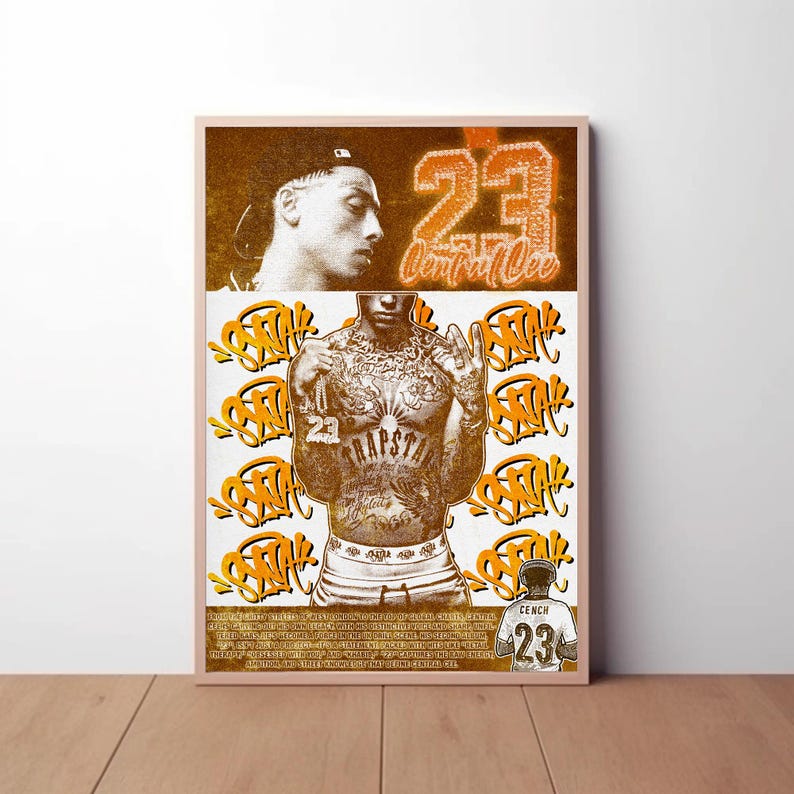 Central Cee 23 Poster, 23 Poster, Central Cee Print, Central Cee Decor ...