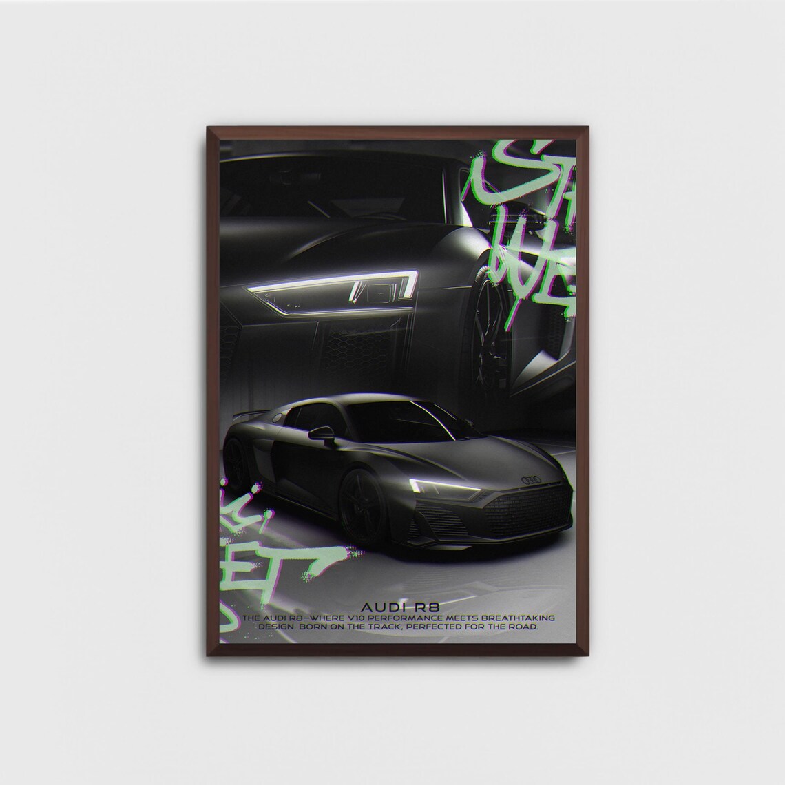 Audi R8 Sports Car Poster Digital Download, Audi R8 Poster, Audi R8 ...