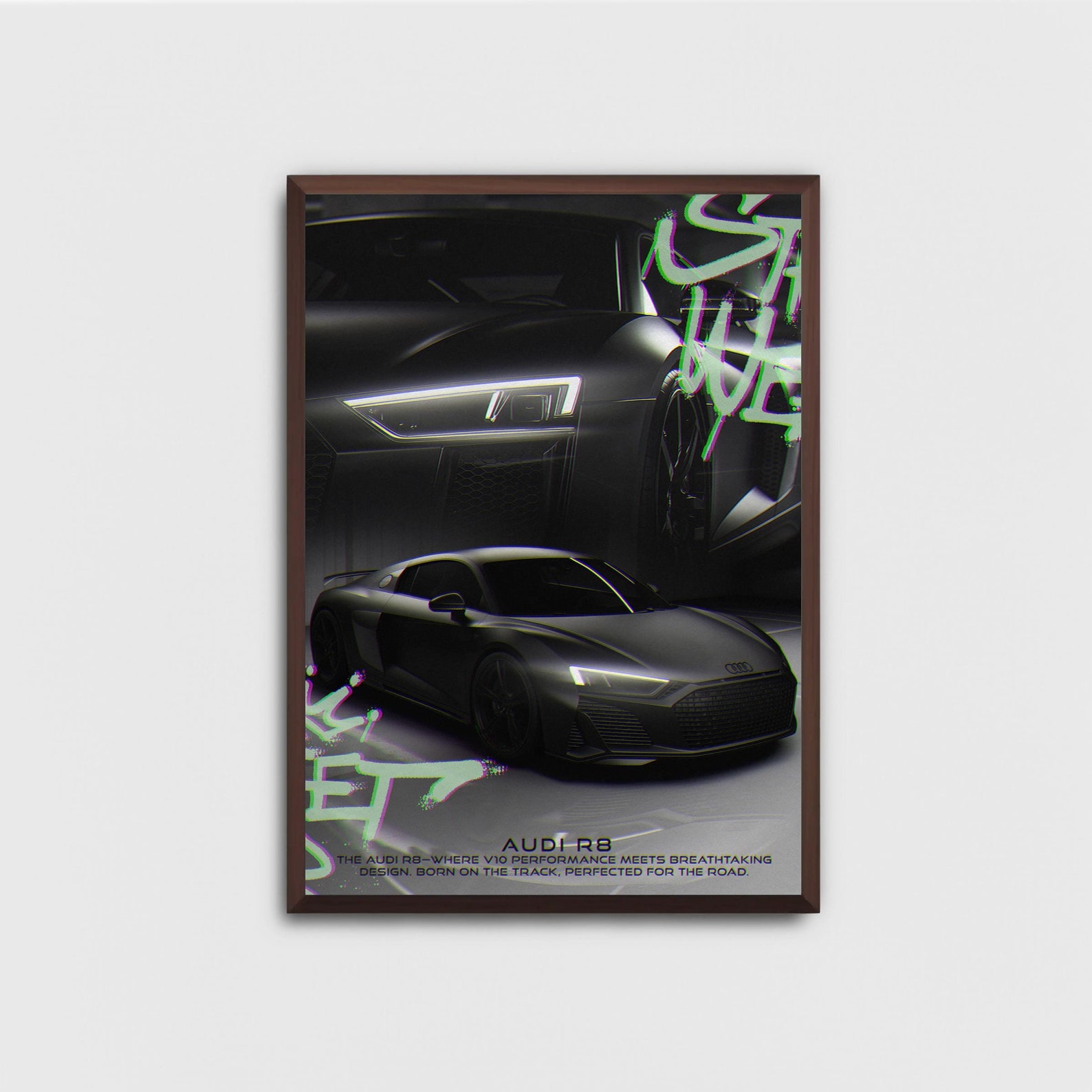 Audi R8 Sports Car Poster Digital Download, Audi R8 Poster, Audi R8 ...