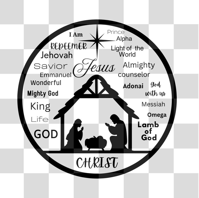 Nativity SVG, Names of Christ SVG , Nativity Scene Svg, Christmas SVG ...