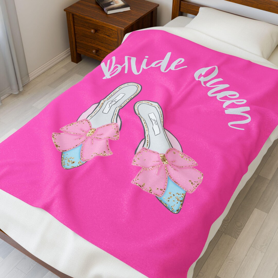 Bride Queen Blanket, Wedding Gift, Bridal Shower Present, Cozy Throw ...
