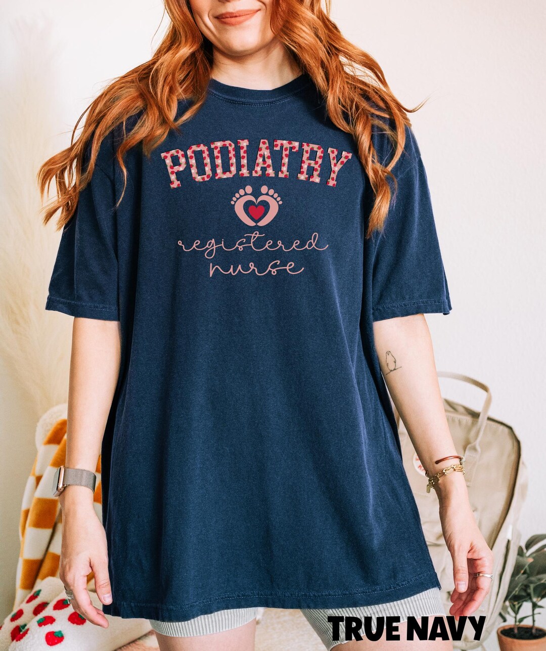 Podiatry Strawberry Themed Registered Nurse T-shirt, Podiatry RN Gift ...