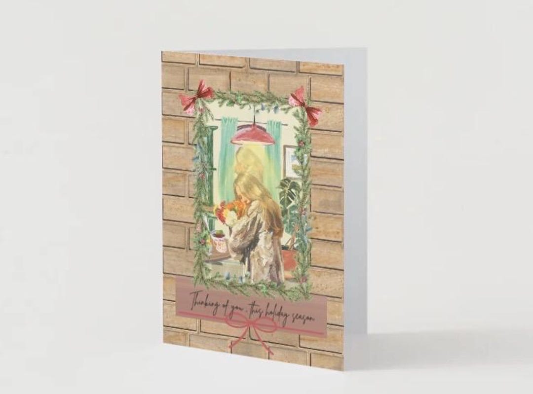 Thinking of You - Seasons Greeting Card DIGITAL PRINT TEMPLATE - Etsy