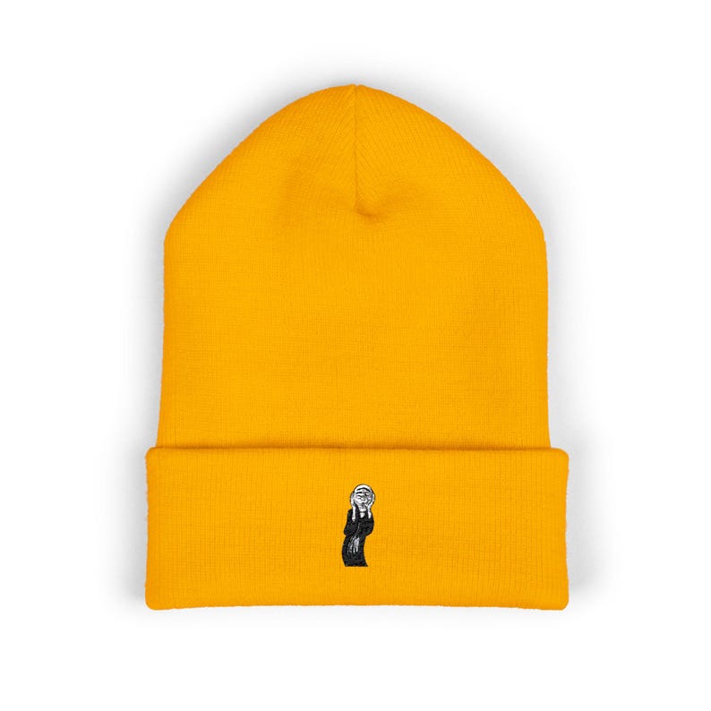 The Scream Edvard Munch Embroidered Classic Cuffed Beanie - Etsy