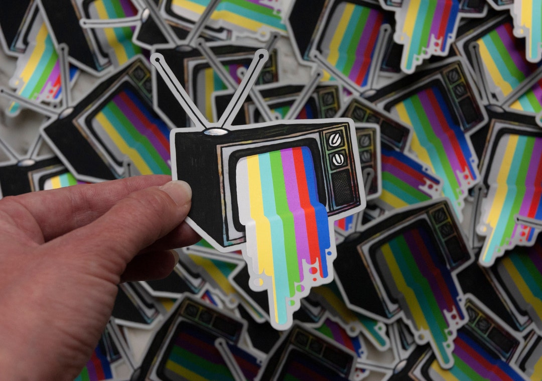 REDESIGN! Technicolor Retro TV Test Pattern -matte Metallic- Vinyl ...