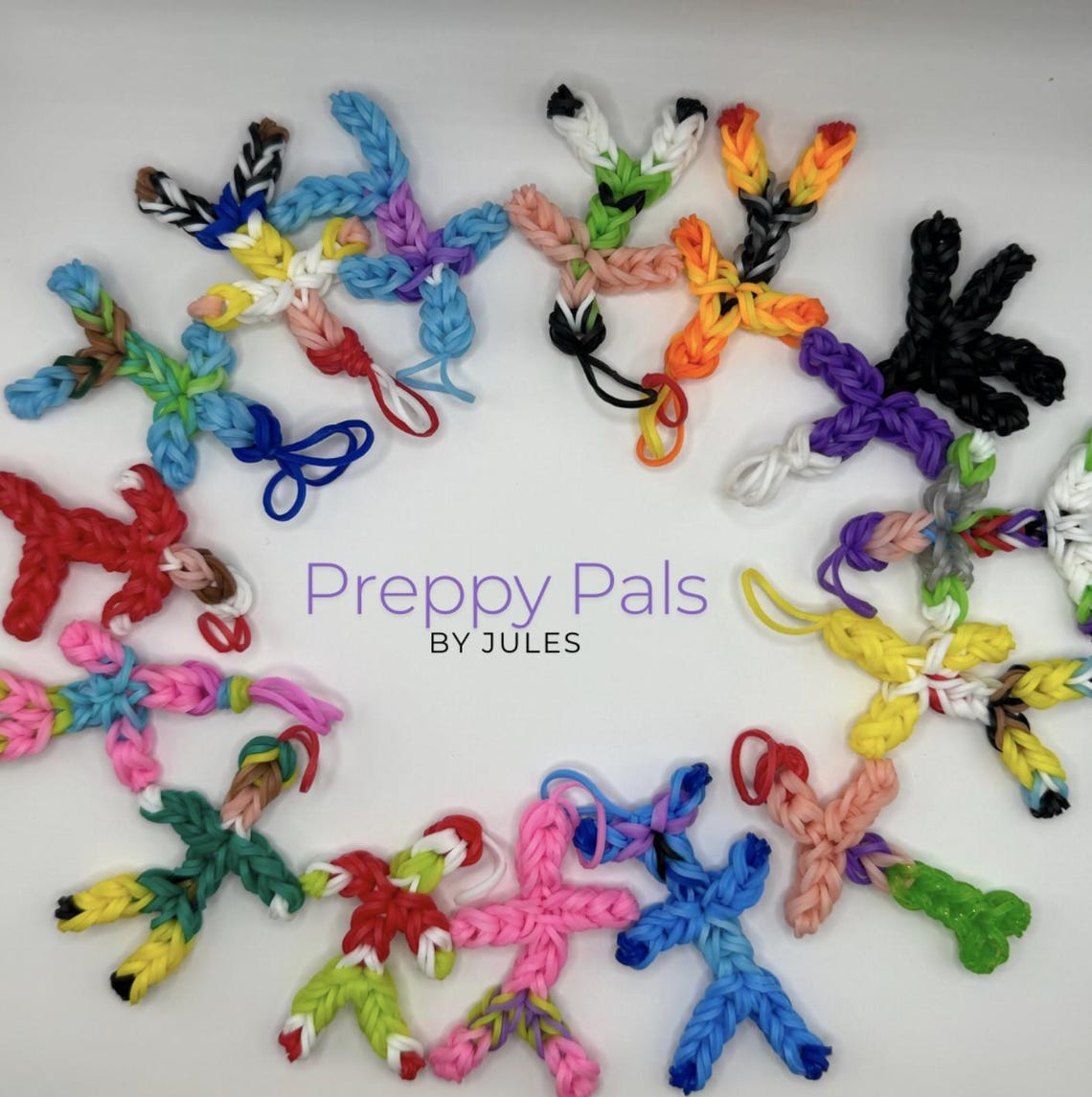 Preppy Pals by Jules Are Mini Party Packs of 3 Handmade Rainbow Loom ...