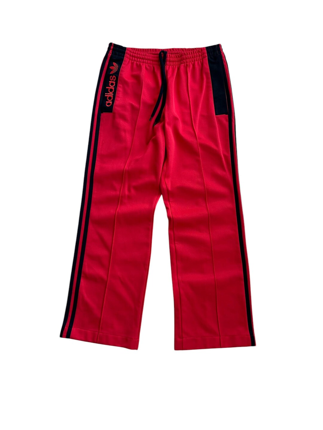 Vintage Adidas Flared Heavy Red Track Pants - Etsy