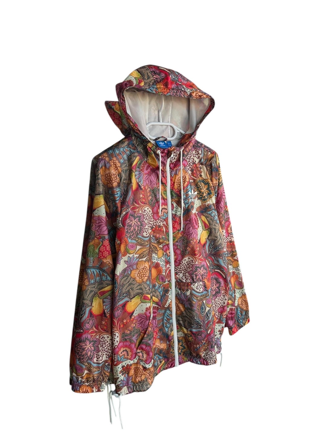 Adidas Originals Woman Floral Toucan Print Windbreaker Jacket Sz S - Etsy