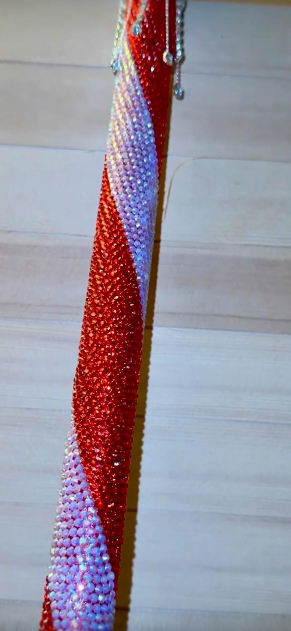 Limited Edition Glamorous Walking Cane With Sparkling Red and White ...