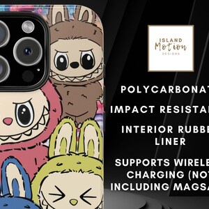 Labubu Inspired Phone Case Toy Cover for iPhone 14-16, Samsung Galaxy ...