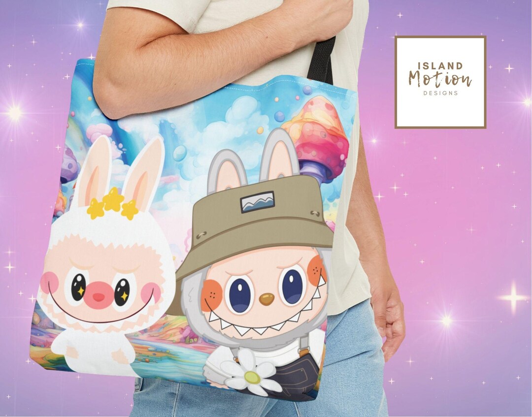 Labubu-inspired Canvas Tote Bag Unique & Cute Gift for Labubu ...